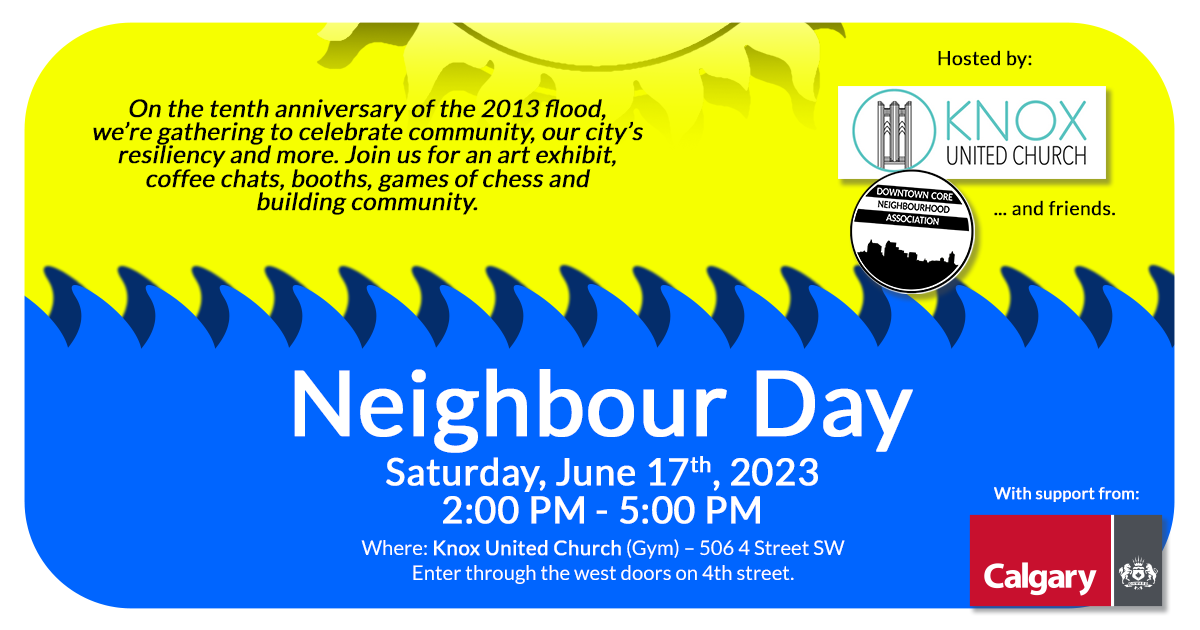 Neighbour Day – Saturday, June 17th, 2023 – Downtown Core Neighbourhood ...